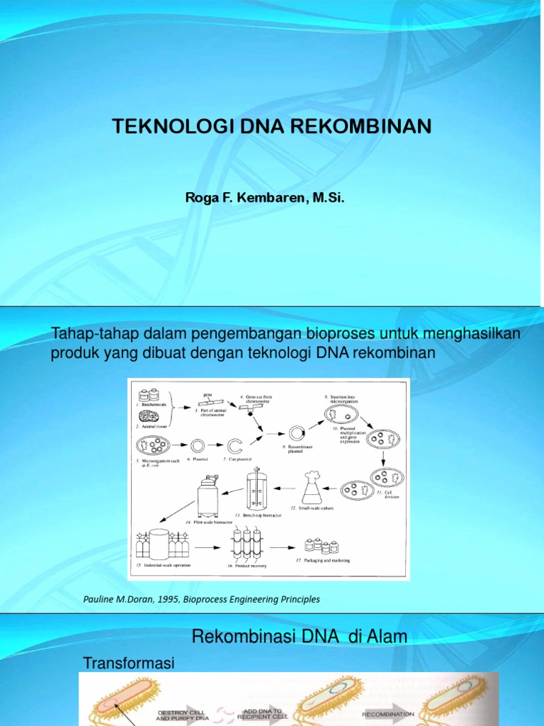 Teknologi DNA Rekombinan | PDF