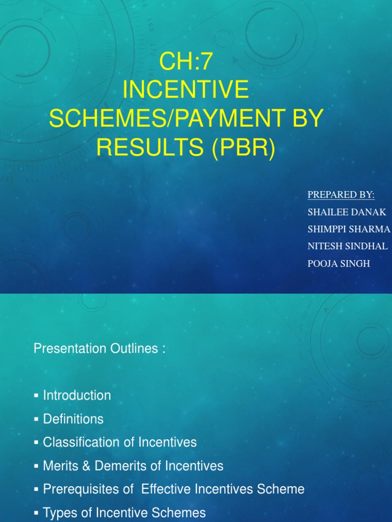 Incentive Schemes and Payment by Results | PDF | Piece Work | Employment