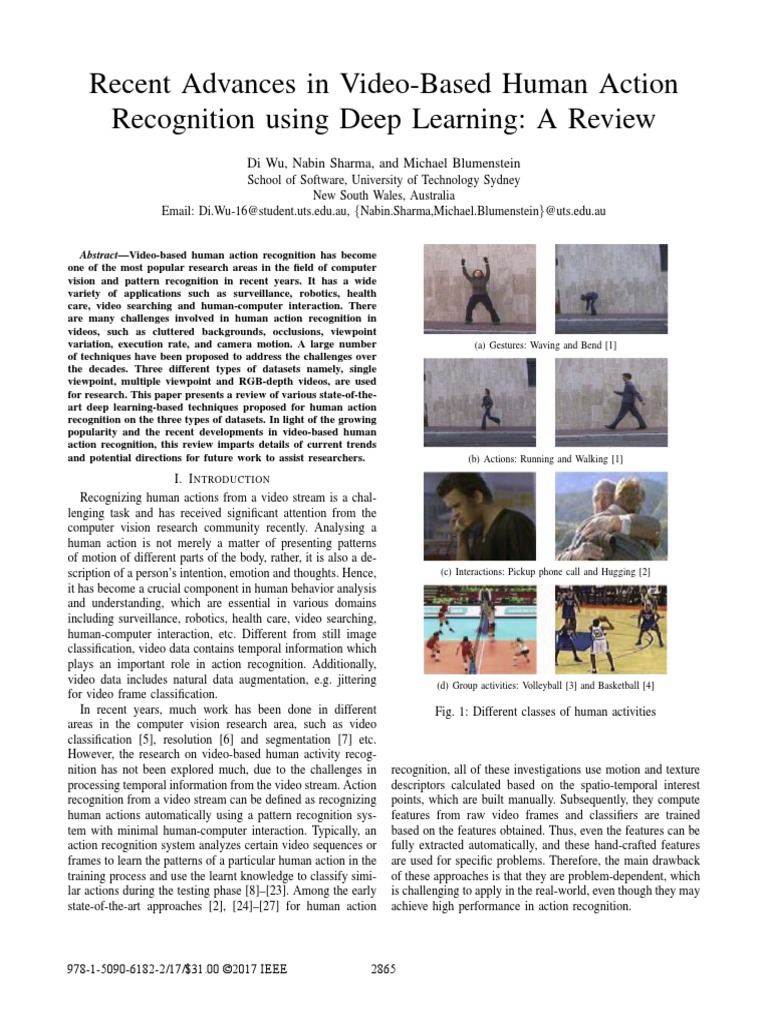 Recent Advances in Video-Based Human Action Recognition Using Deep Learning: A Review | PDF ...