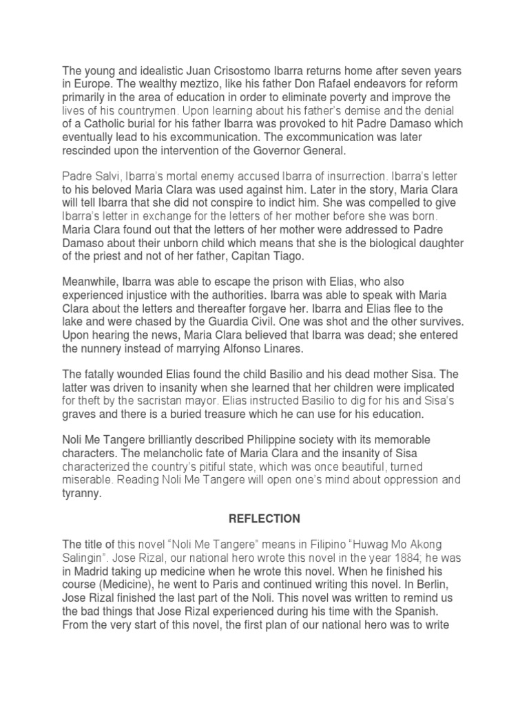 Noli Me Tangere Reaction Paper | PDF