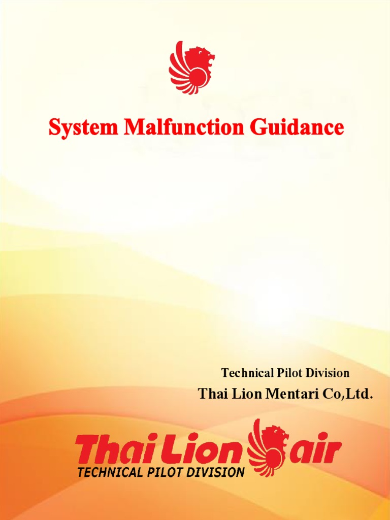 TLA System Malfunction Guide | PDF | Cockpit | Spaceflight Technologies