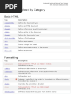 List of HTML Tags: Tag Description | PDF | Html Element | Html5
