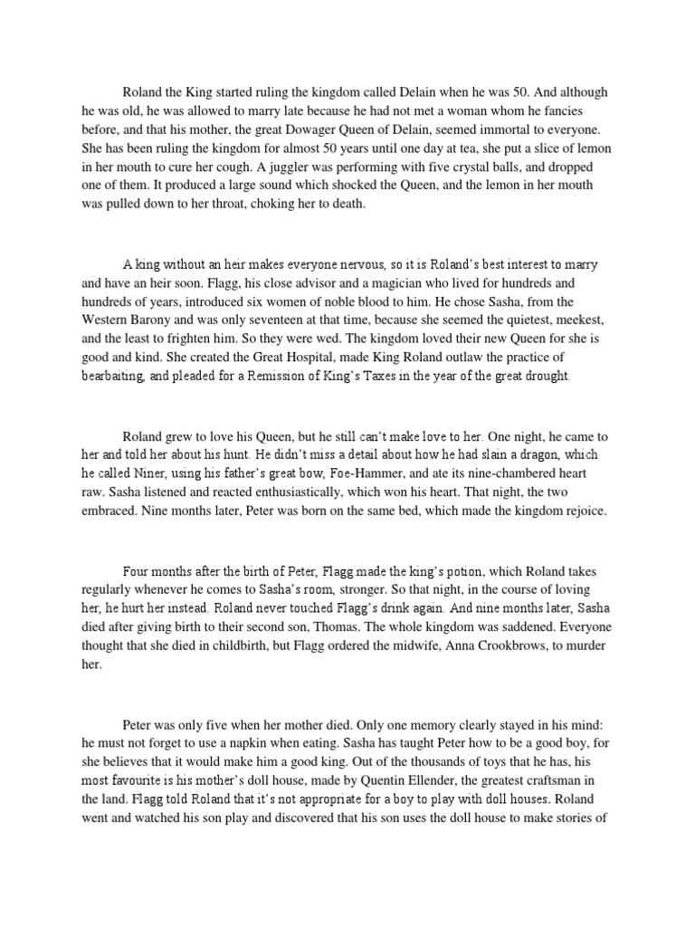 The Eyes of The Dragon (Summary) | PDF