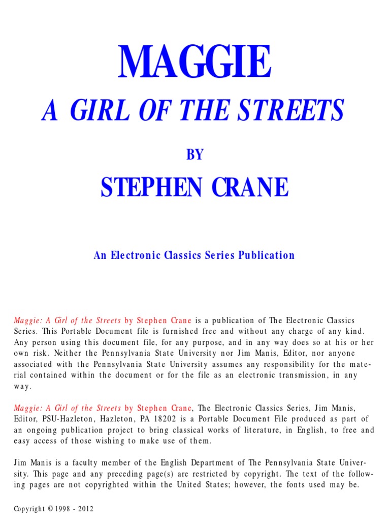 Maggie - A Girl of The Streets PDF | PDF