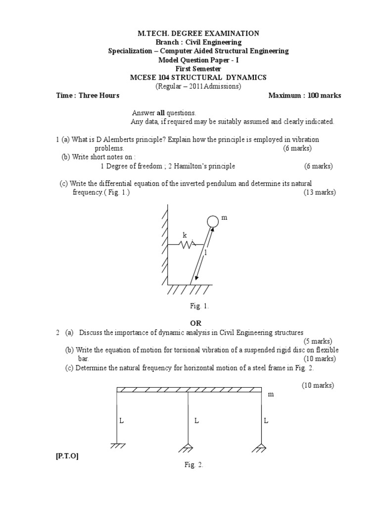 103 Structural Dynamics | PDF | Mechanics | Physics