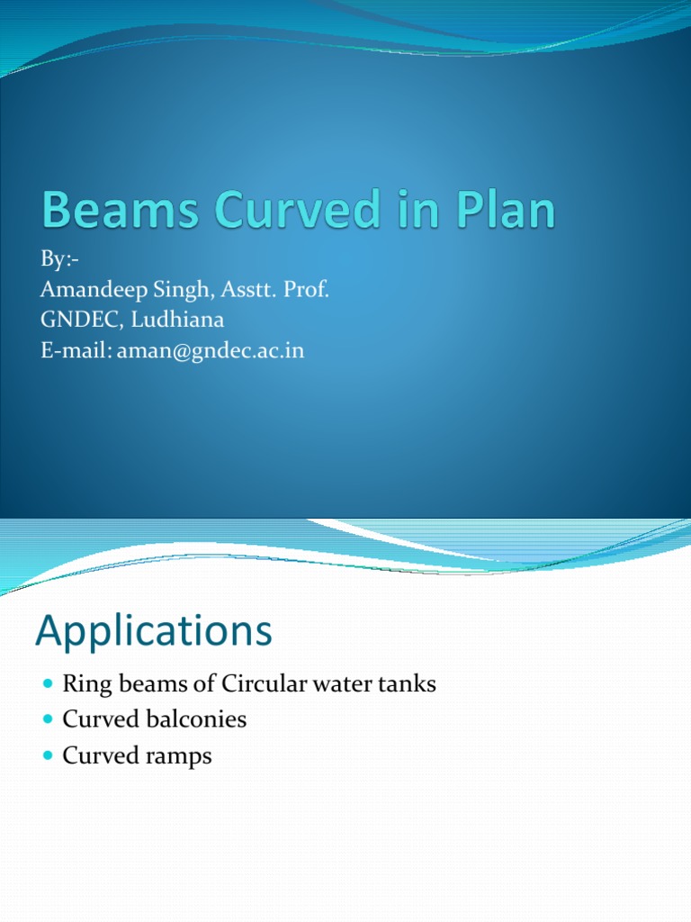 Design of Curved Beams in Plan | PDF | Beam (Structure) | Stress ...