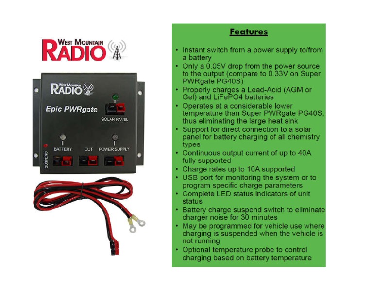 Epic Pwrgate West Mountain Radio | PDF