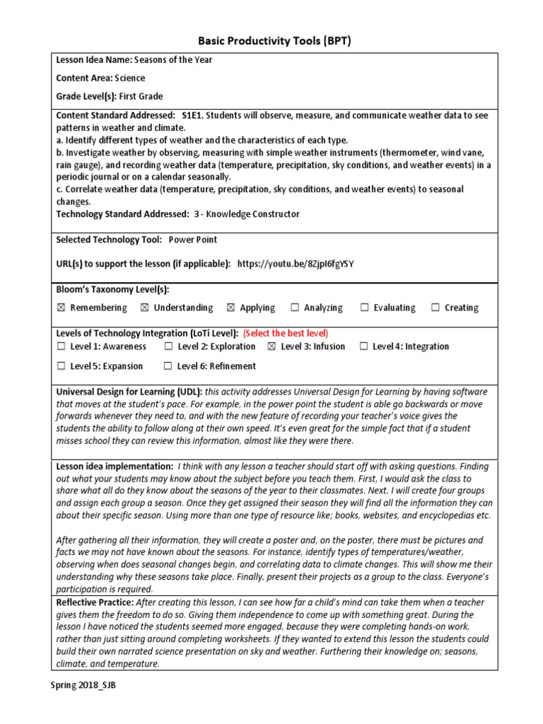 Basic Productivity Tools (BPT) : (Select The Best Level) | PDF | Weather | Change