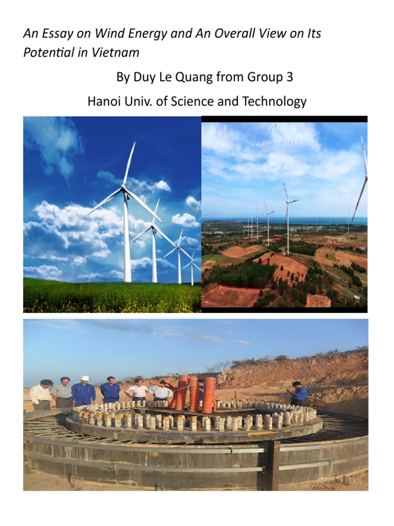 Essay On Wind Energy | PDF | Wind Turbine | Wind Power