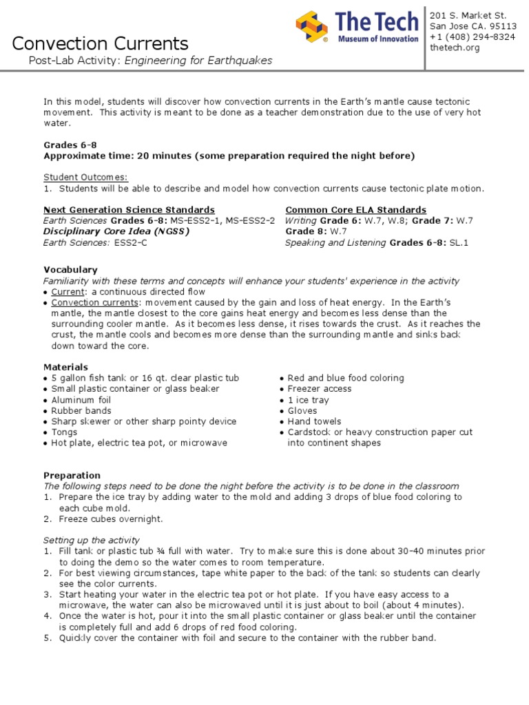 Convection Currents | PDF | Mantle (Geology) | Plate Tectonics