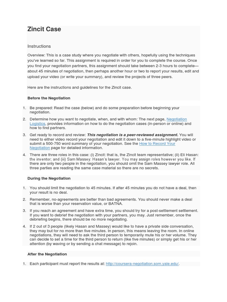 Zincit Case | PDF | Food And Drug Administration | Negotiation