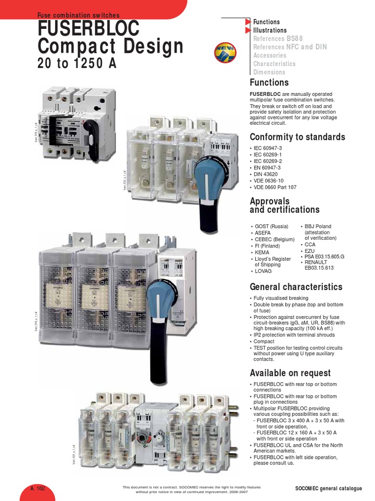 D SCP FuserblocCD GB | PDF | Fuse (Electrical) | Switch