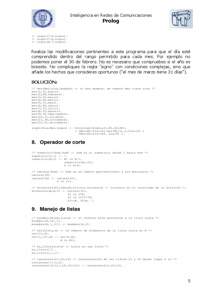 Ejercicios Prolog | PDF | División (Matemáticas) | Permutación