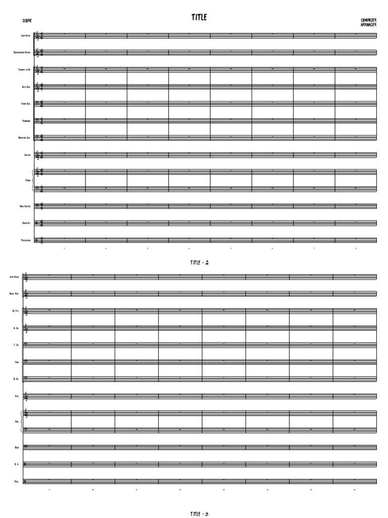 Title: Composer Score Arranger | Download Free PDF | Saxophone | Aerophones
