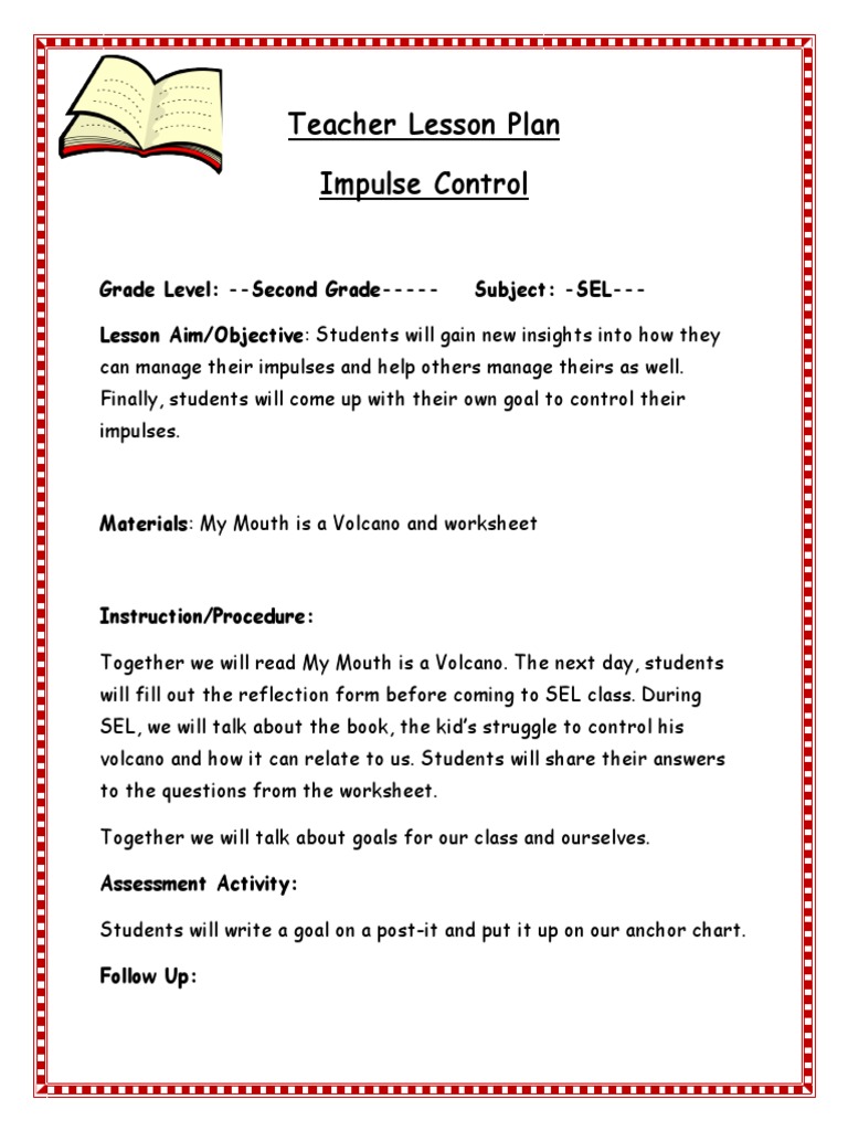 Lesson-Plan - Impulse Control | PDF