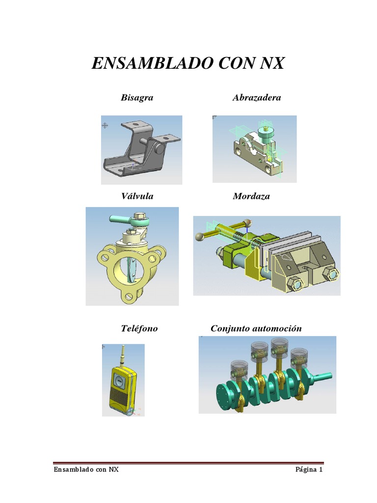 Guía de Ensamblado con NX: Bisagra | PDF | Archivo de computadora ...