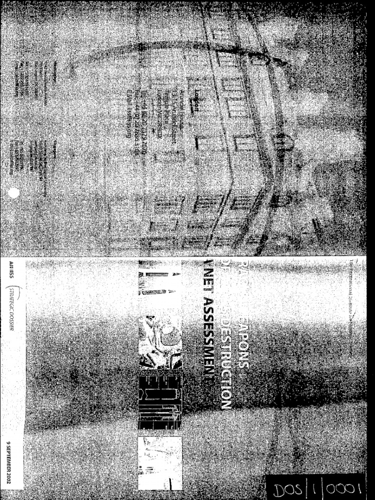Dos 1 0001to0054 | PDF | Weapons Of Mass Destruction | Iraq