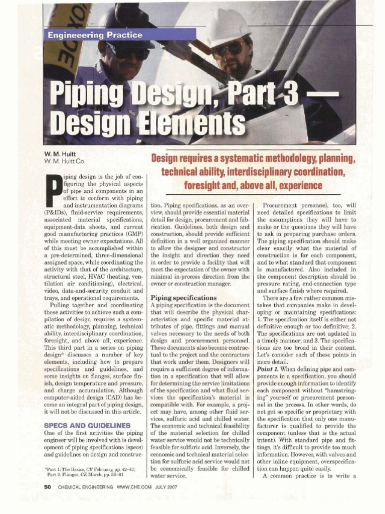 Piping Design: Specifications and Guidelines | PDF | Specification ...