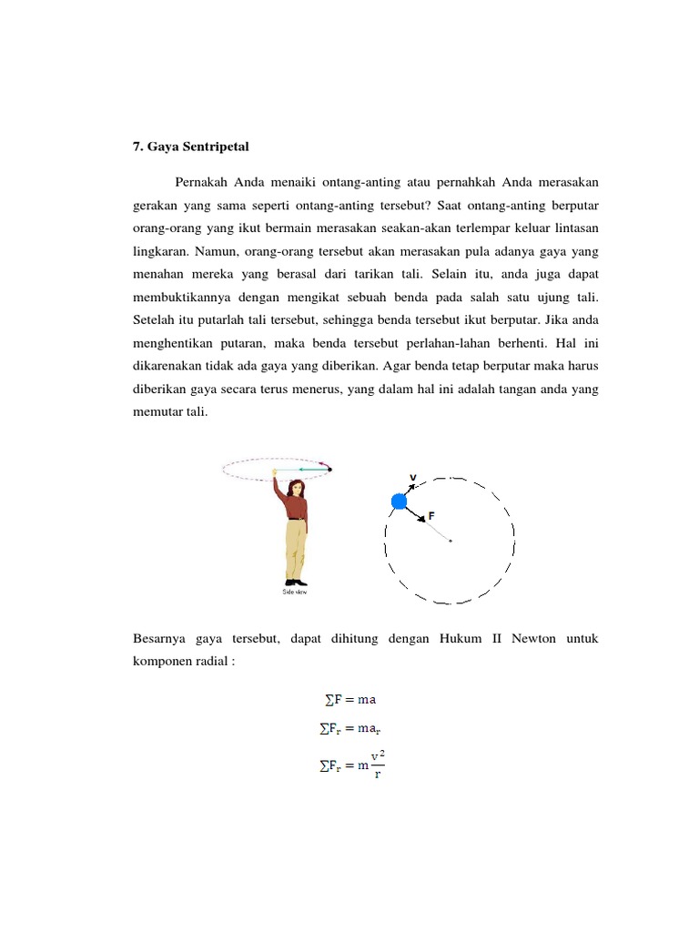 Gaya Sentripetal | PDF