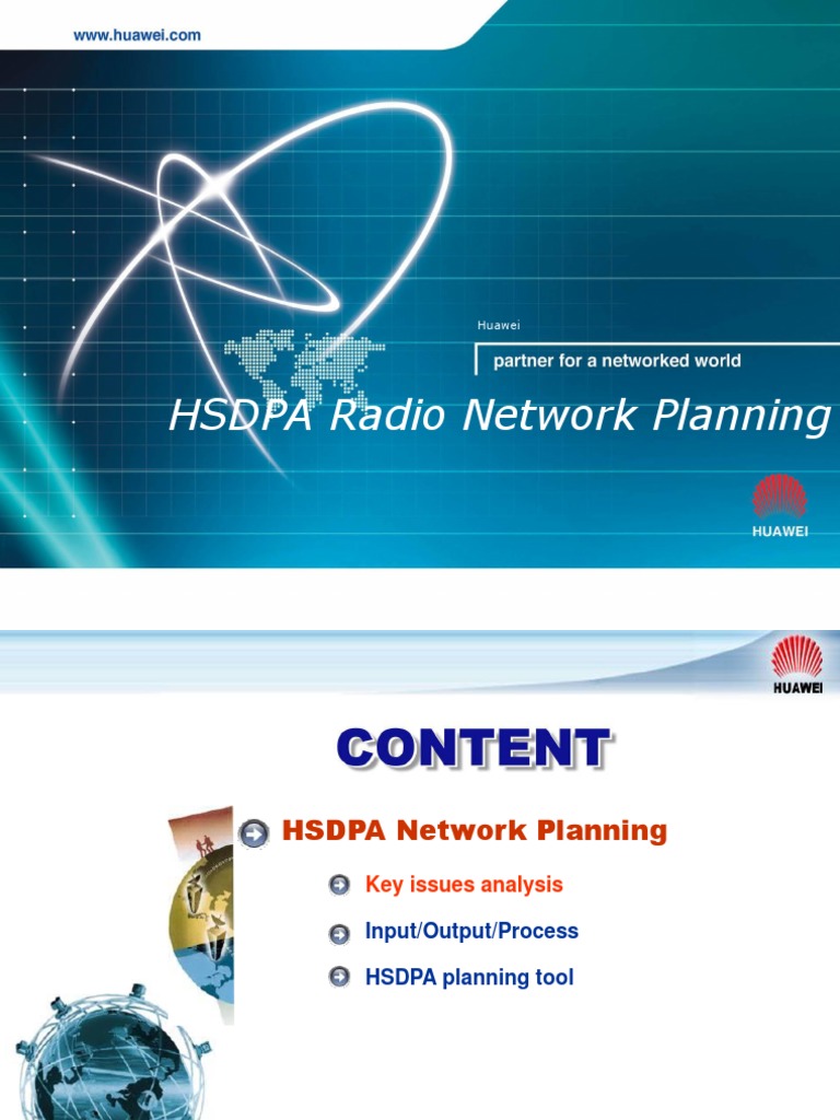HSDPA Radio Network Planning: Huawei | PDF | High Speed Packet Access | Networks