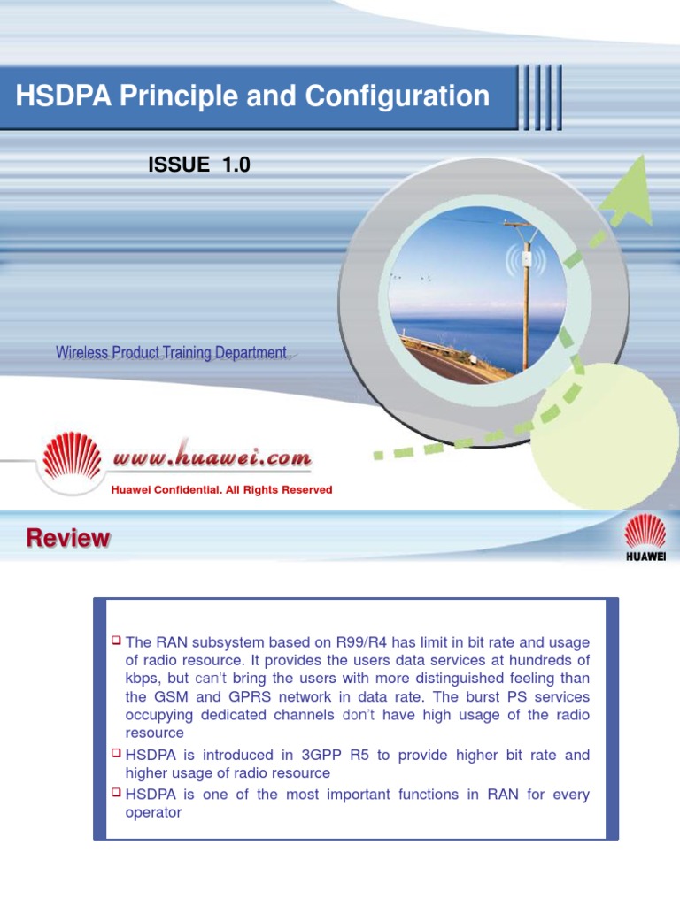 01-HSDPA Principle and Configuration | PDF | High Speed Packet Access ...