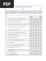 Resilience Scale | PDF | Psychological Concepts | Psychology