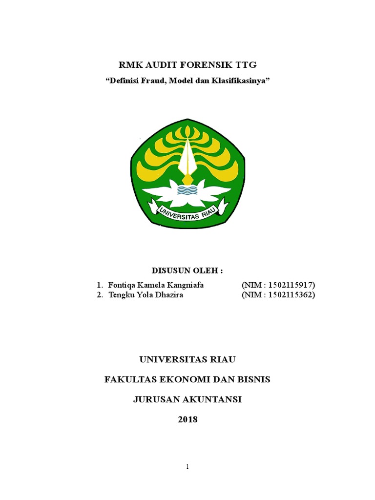 RMK Audit Forensik Bab 2 Kelompok 2 Fontiqa & Tengku Yola | PDF