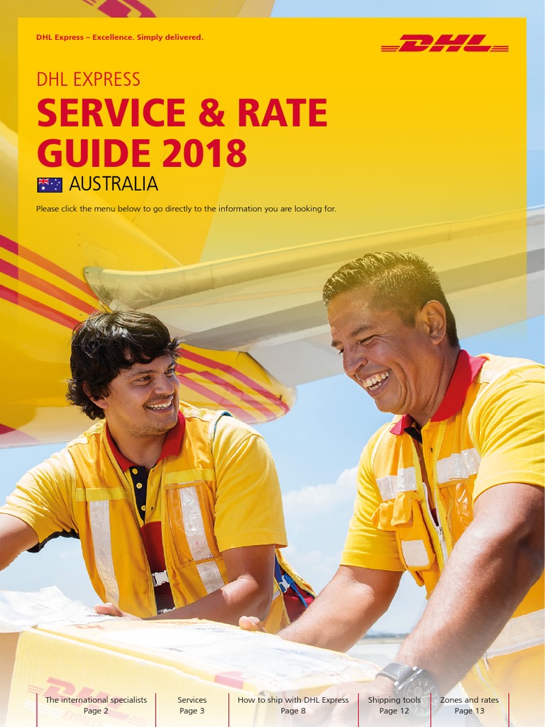 DHL Express Service & Rate Guide 2018: Australia - An overview of DHL ...