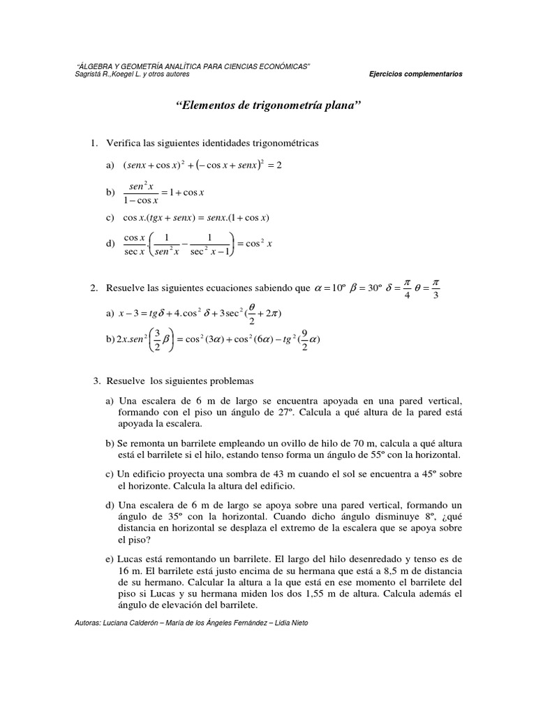 Elementos de Trigonometria Plana | PDF | Trigonometría | Funciones ...