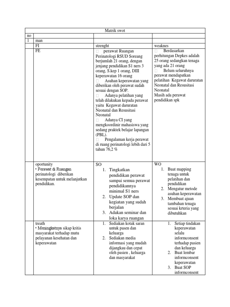 Matrik Swot | PDF