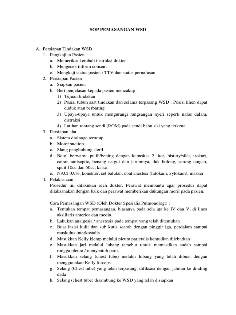 Sop Pemasangan WSD | PDF | Griya & Taman | Sains & Matematika