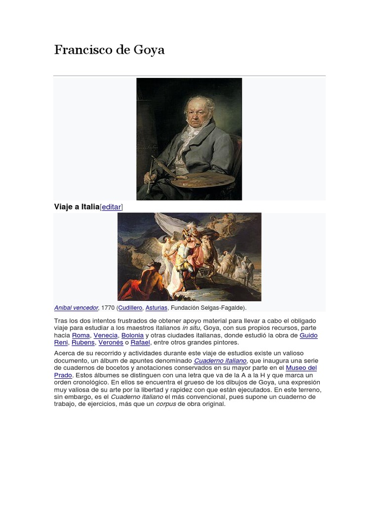 Artista Goya | PDF | Francisco Goya | Artes (general)