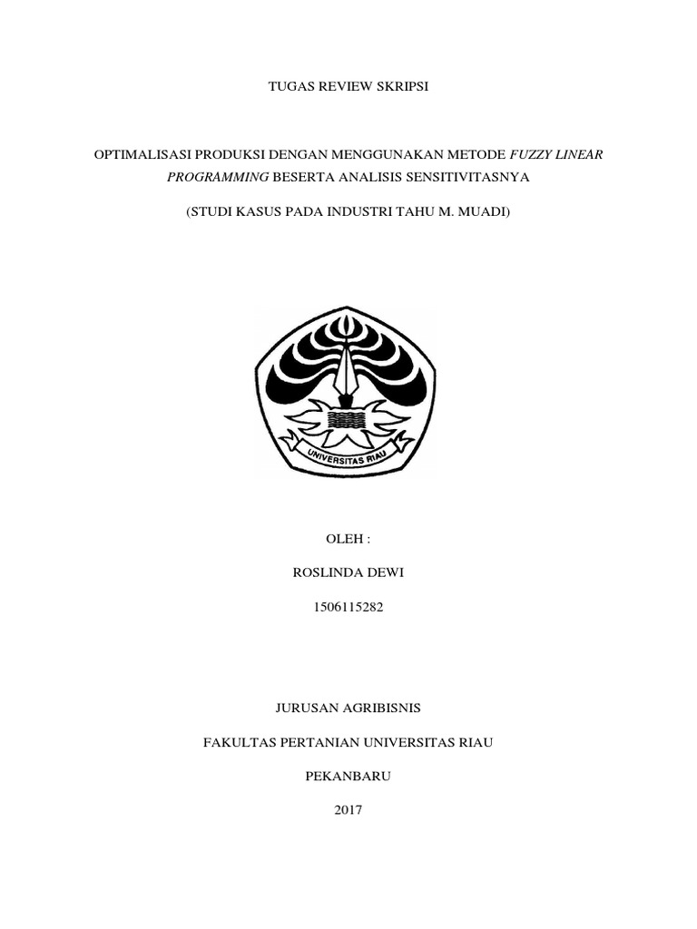 Tugas Review Skripsi | PDF