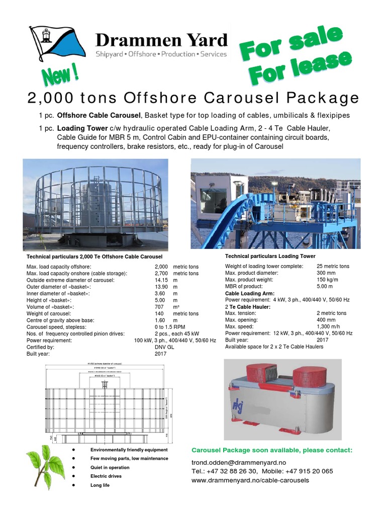 Carousel 2000 T DM 2000 Te - Drammen Yard | PDF | Electrical Engineering | Manufactured Goods