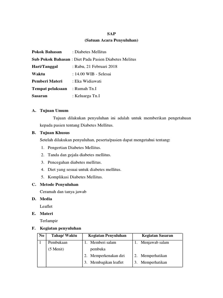 SAP EKA-Diabetes Mellitus | PDF