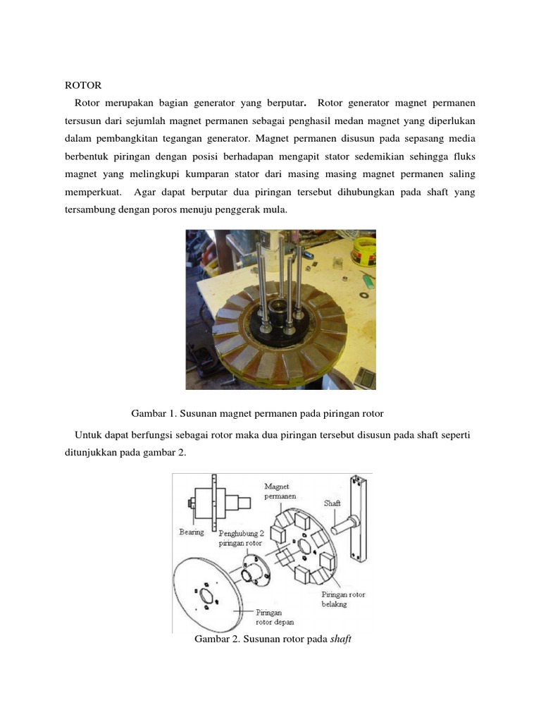 Generator Magnet Permanen Sebagai Pembangkit Listrik Putaran Rendah | PDF