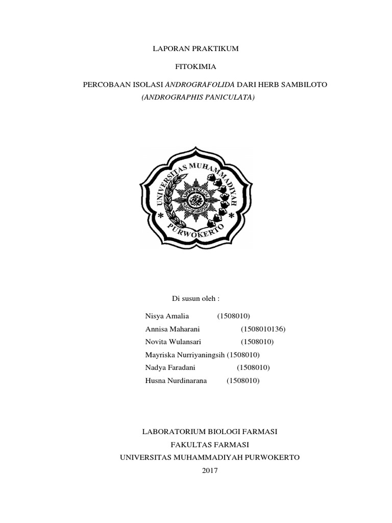 Laporan Praktikum Fitokimia | PDF