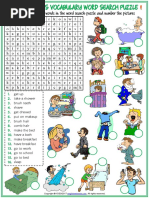 Action Verbs 1 Worksheet Criss Cross Puzzle PDF | PDF