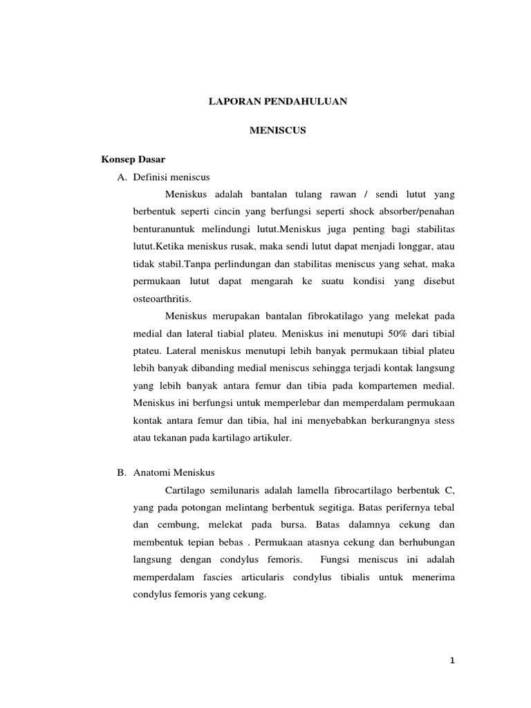 Anatomi dan Cedera Meniskus Lutut | PDF | Sejarah