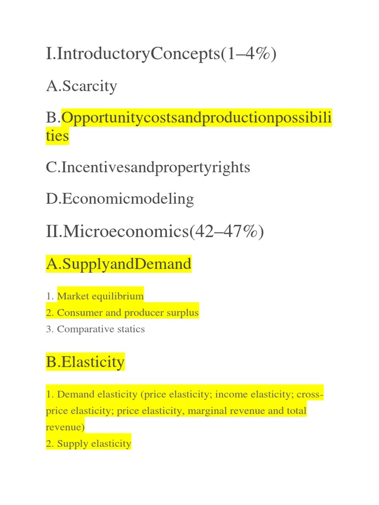 A Comprehensive Overview of Microeconomic and Macroeconomic Concepts ...