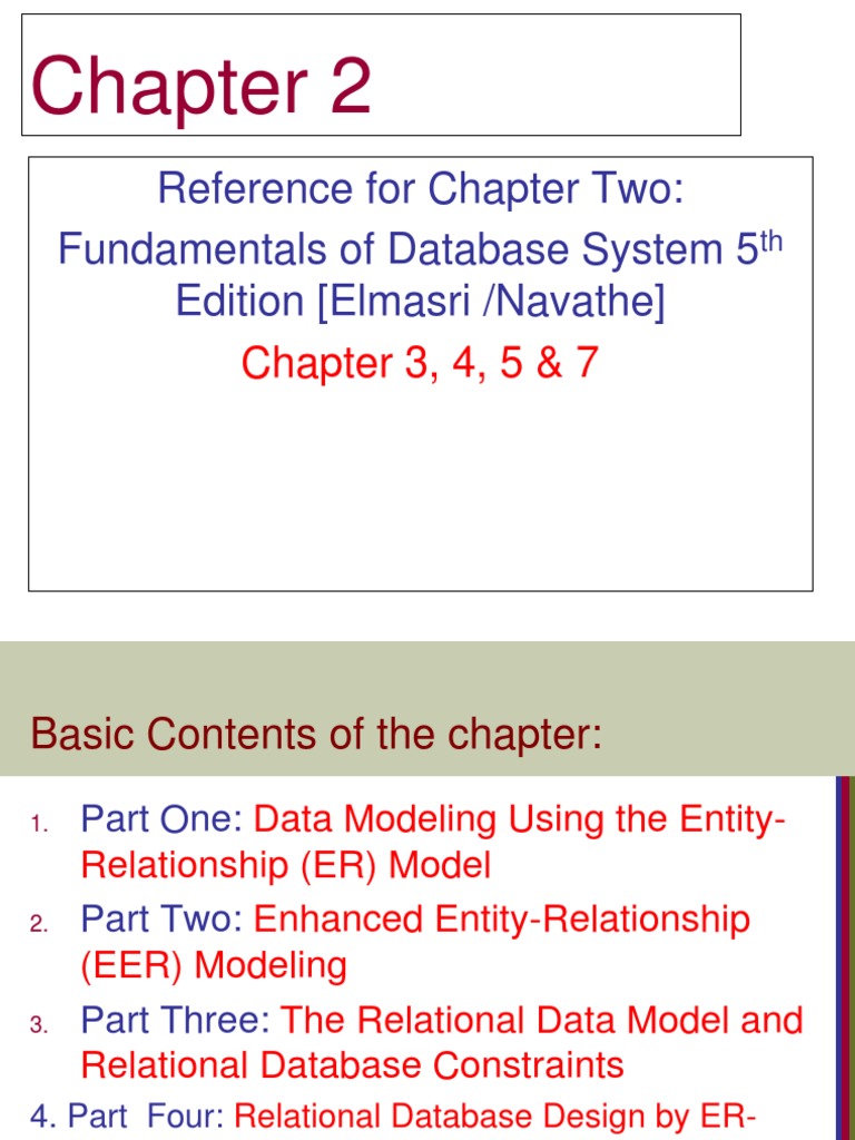 Chapter 2-EER and Relational Database Schema | PDF | Relational Model | Relational Database