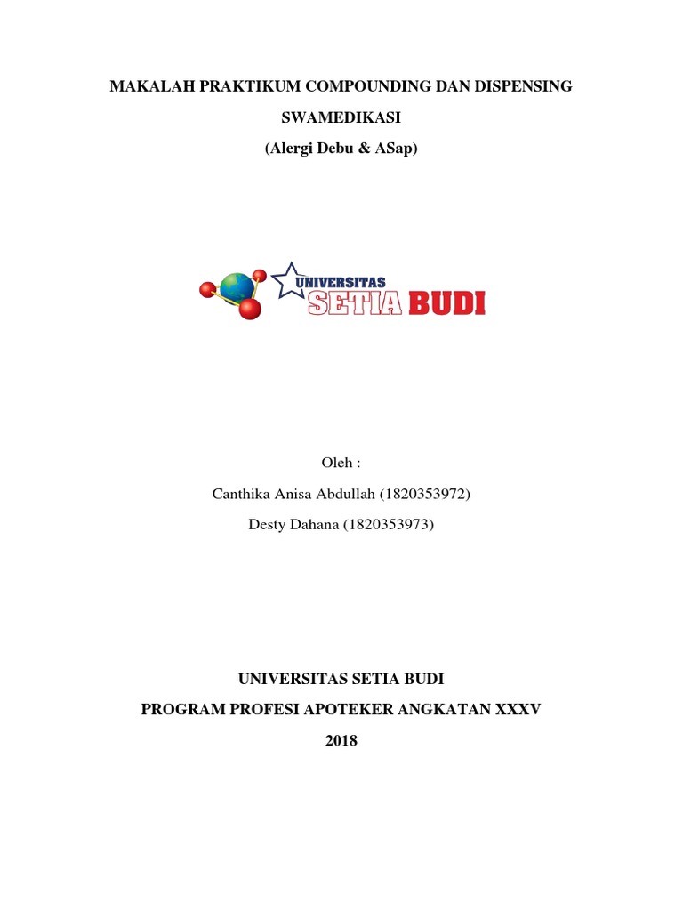 Makalah Praktikum Compounding Dan Dispensing Swamedikasi Alergi | PDF