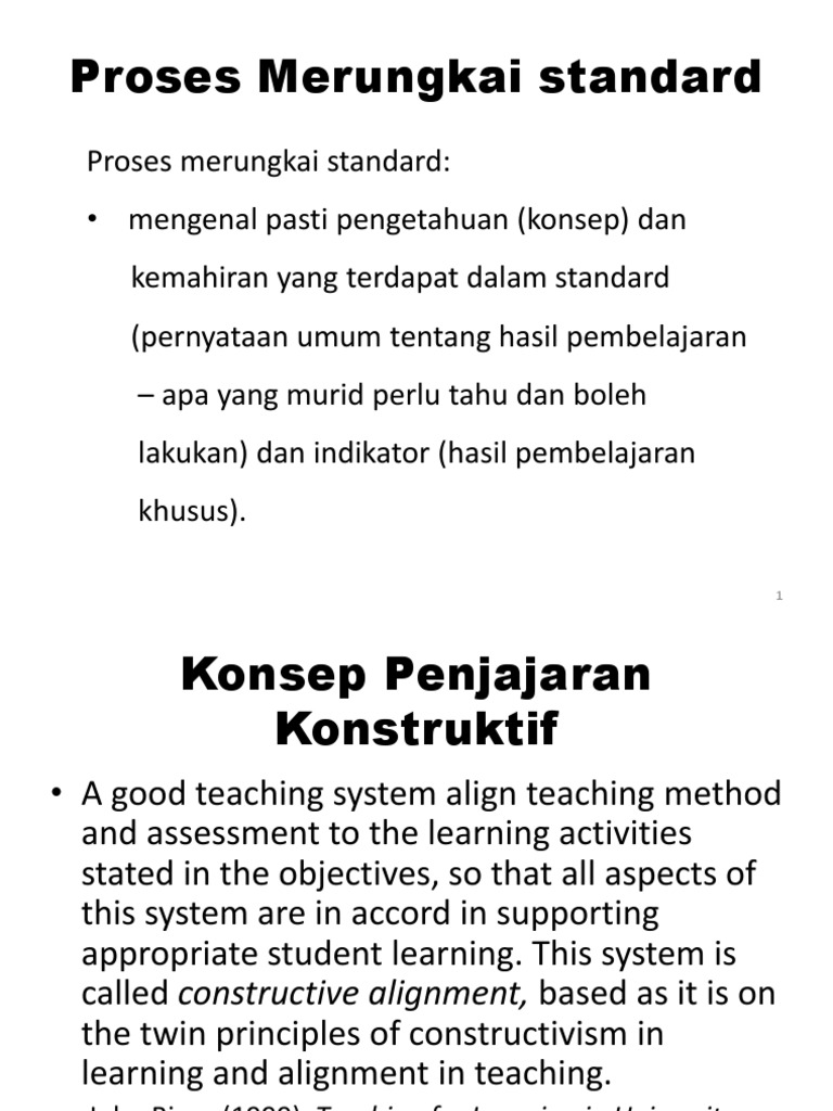 Tajuk 5 Merungkai Standard Dan Penjajaran Konstruktif | PDF