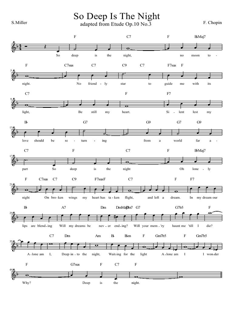 So Deep is the Night (Chopin).pdf | Music
