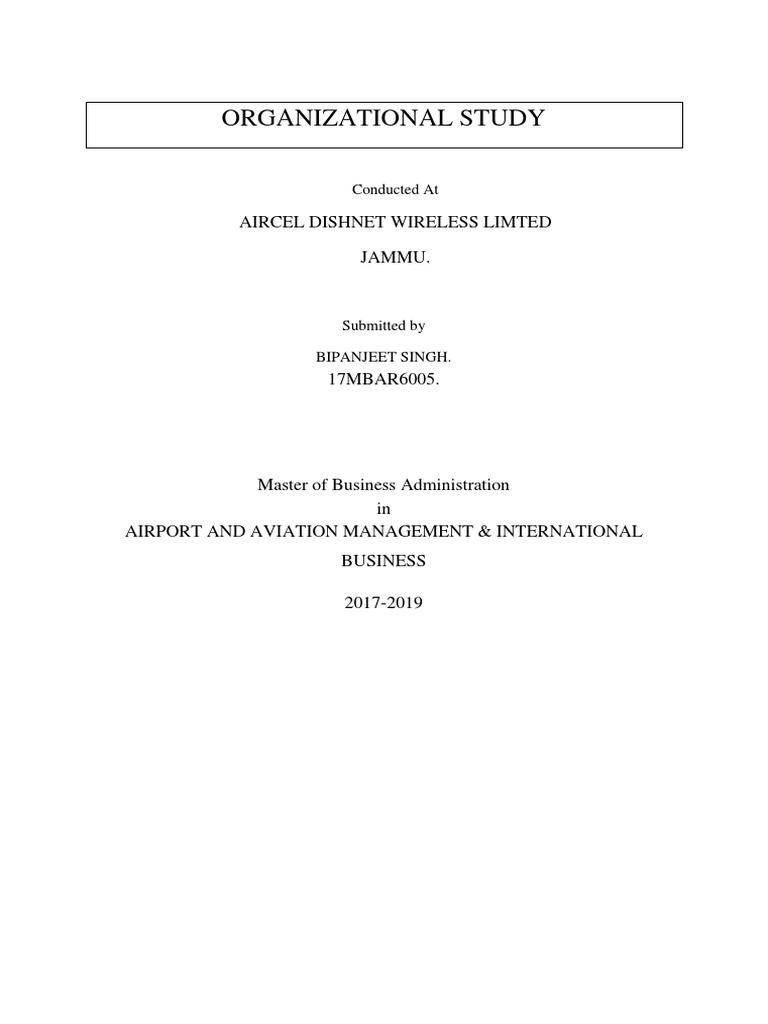 MBA Study on Aircel Dishnet | PDF