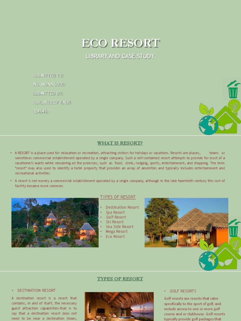 Eco Resort | PDF | Resort | Tourism And Leisure