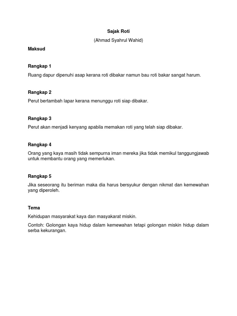 Sajak Roti | PDF | Agama & Spiritualitas