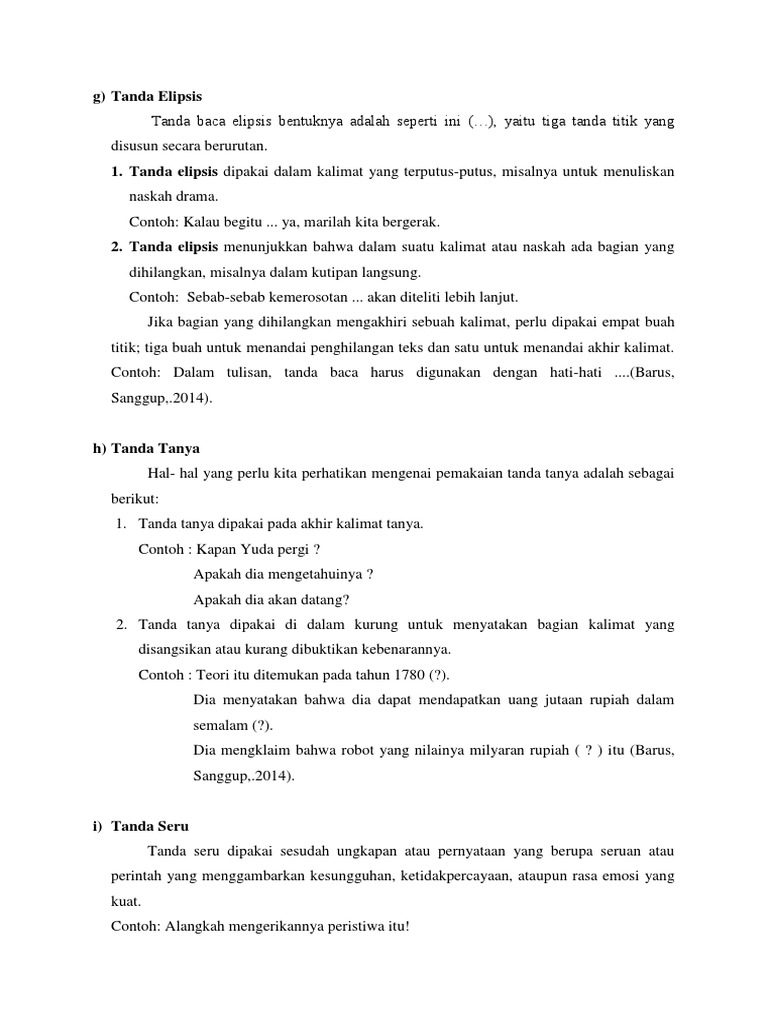 Pemakaian Tanda Baca-Tanda Elipsis | PDF