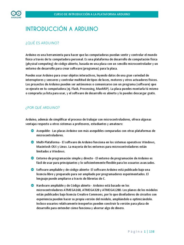 Arduino - Primeros Pasos Con Arduino PDF | PDF | Arduino | Programa de computadora