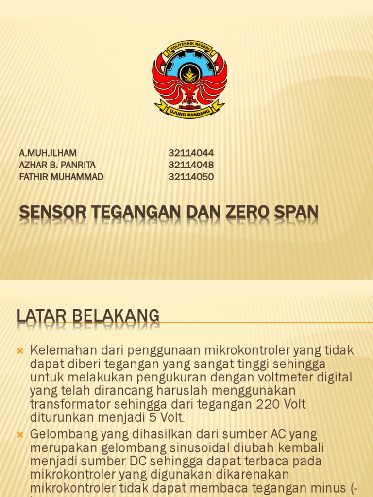 Sensor Tegangan Dan Zero Span | PDF